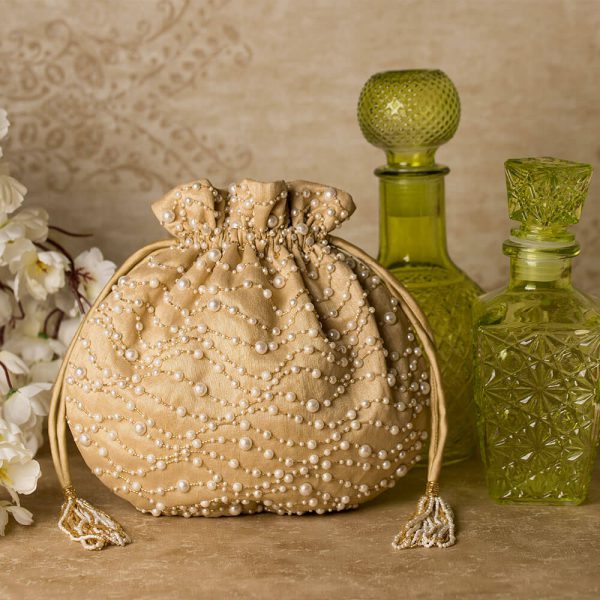 Meher Potli Champagne Beige | Lovetobag