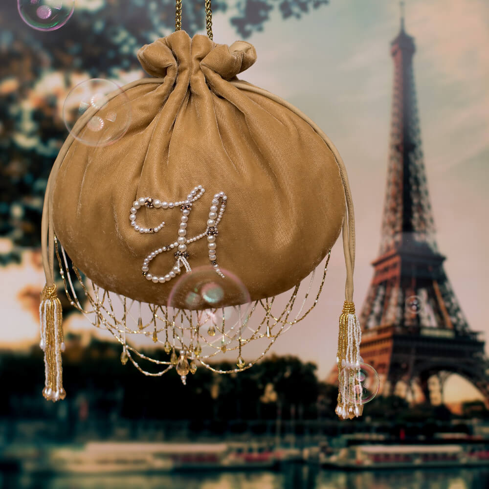 Beige Monogram Pearl Potli – Lovetobag